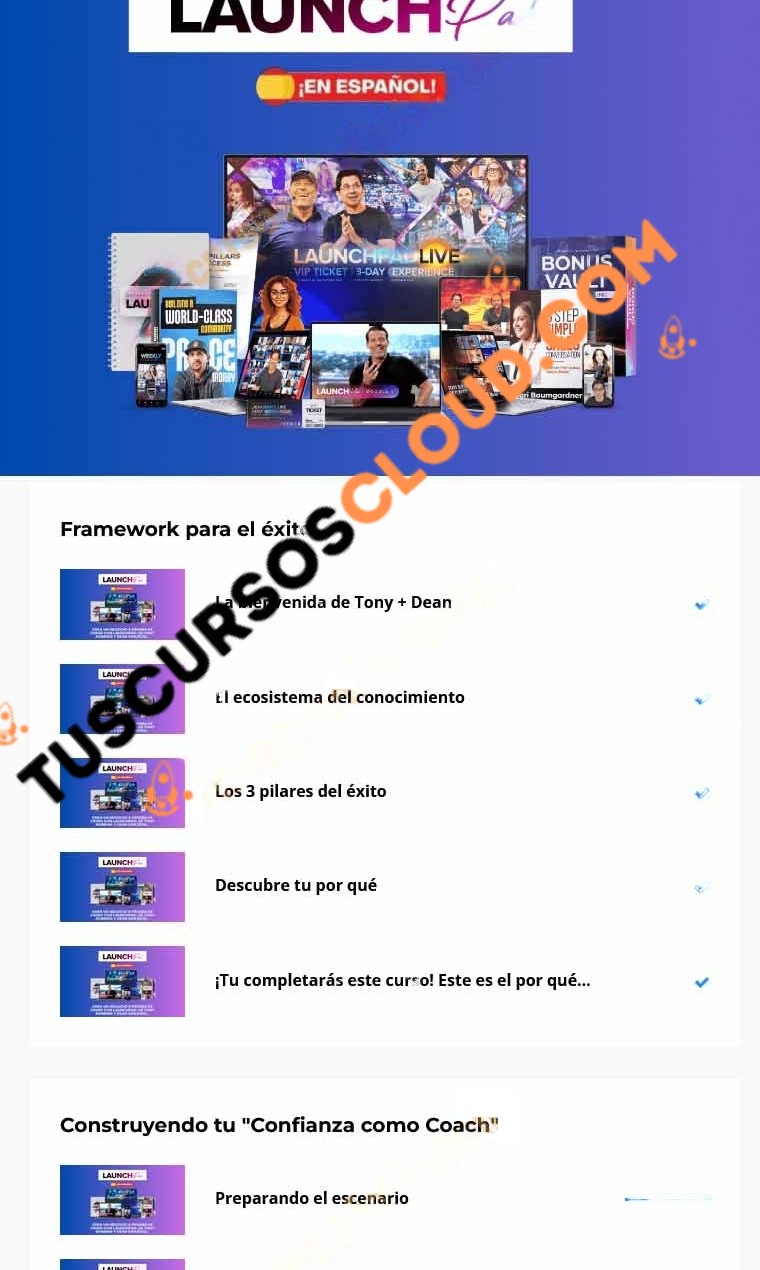 LaunchPad Program en Español Tony Robbins y Dean Graziosi 【BARATO】